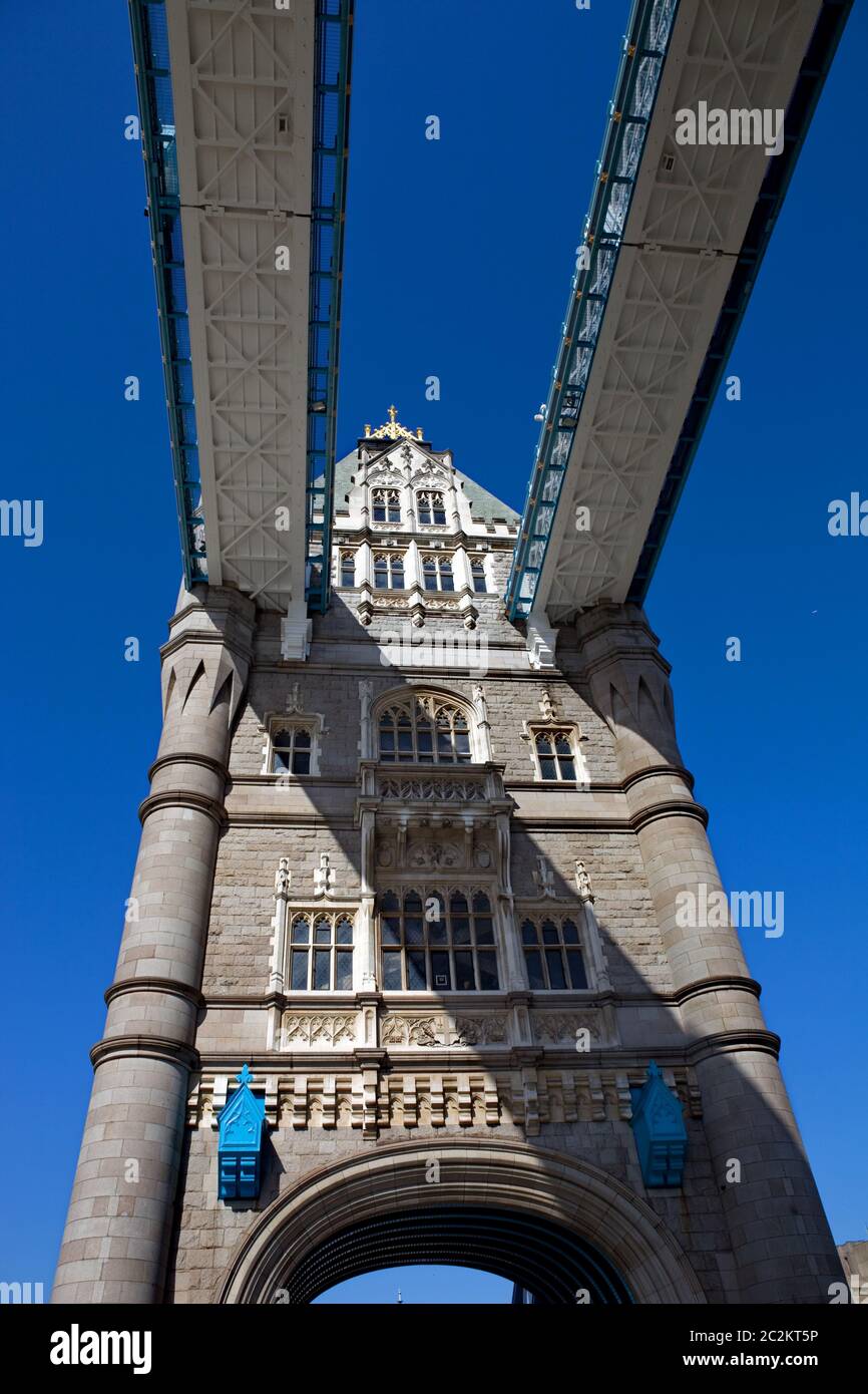 Detail of the tower bridge of London, England Stock Photo - Alamy