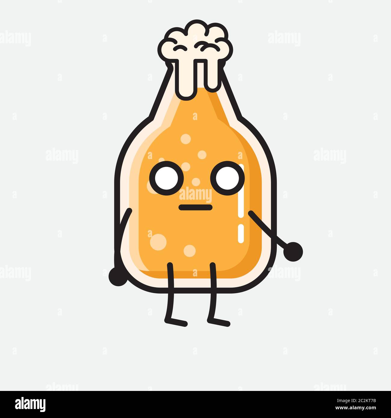 An illustration of Cute Beer Mascot Vector Character in Flat Design ...
