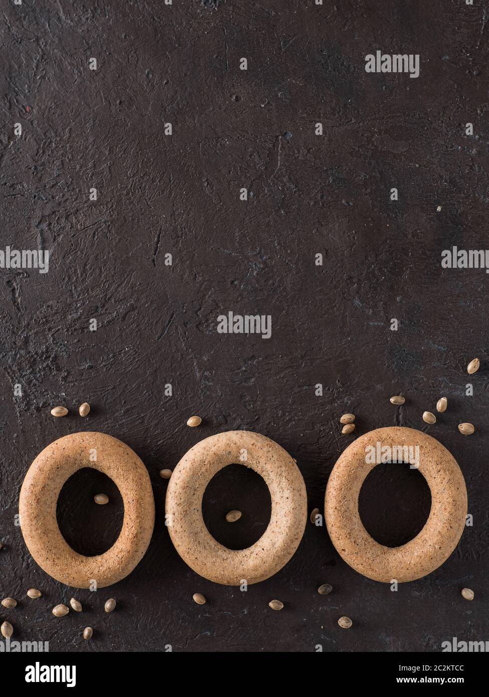 Ring-shaped cracknel with whole grain hemp flour Stock Photo - Alamy