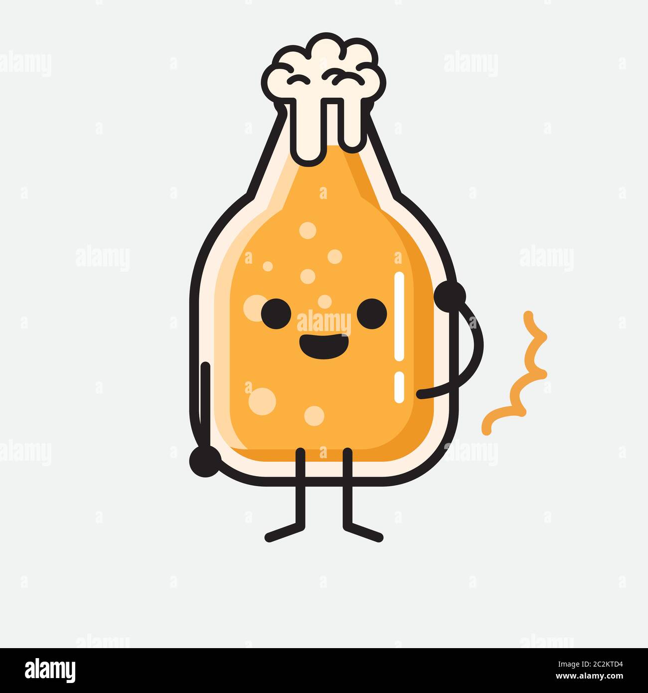 An illustration of Cute Beer Mascot Vector Character in Flat Design ...