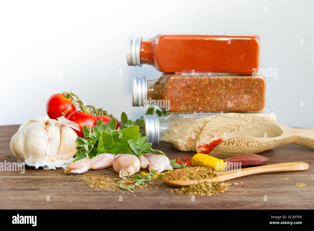 set of spices and fresh herbs Stock Photo - Alamy