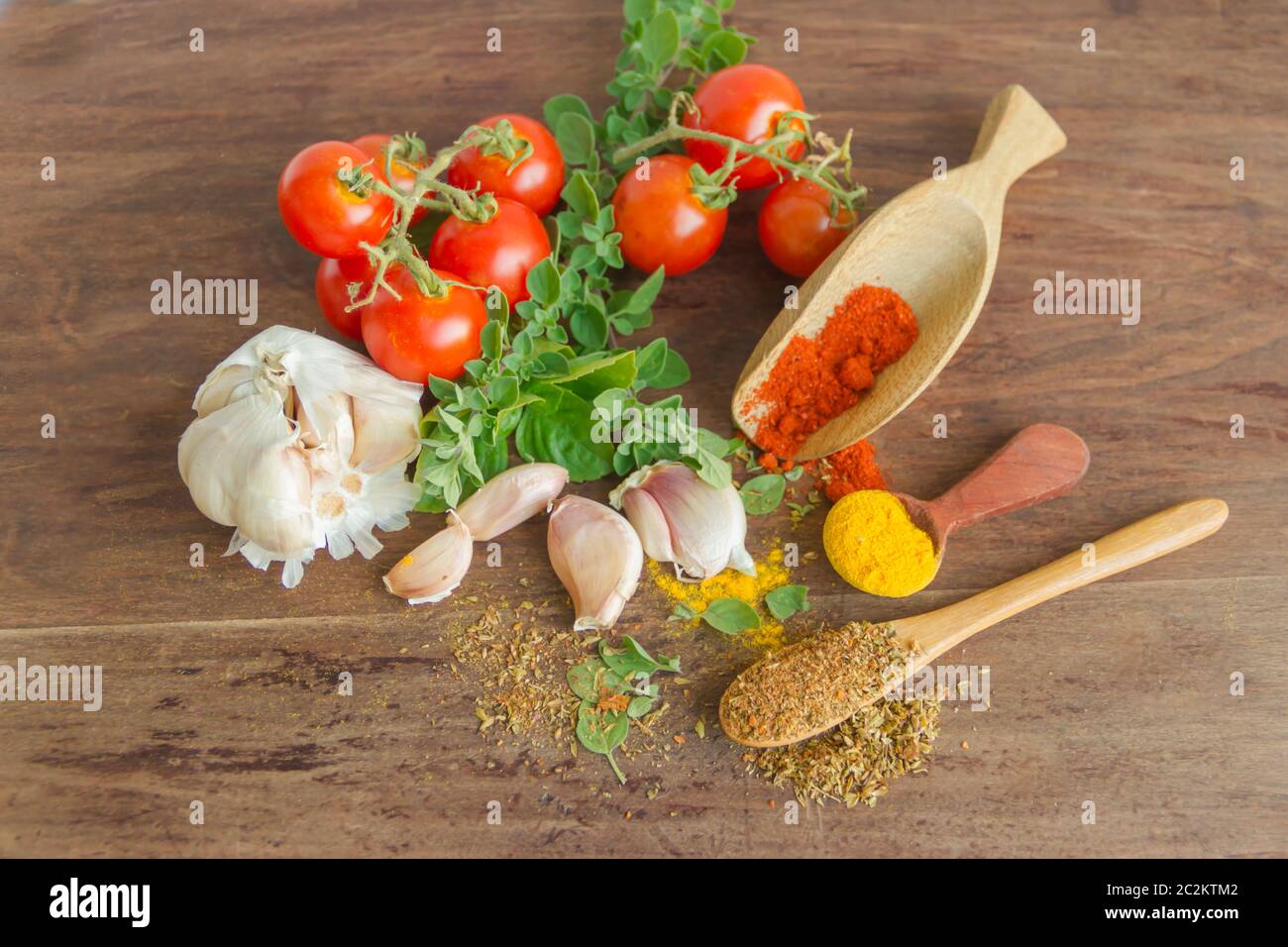 set of spices and fresh herbs Stock Photo - Alamy