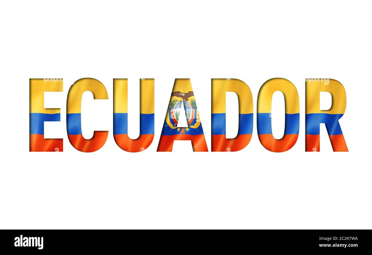 ecuadorian flag text font. ecuador symbol background Stock Photo - Alamy