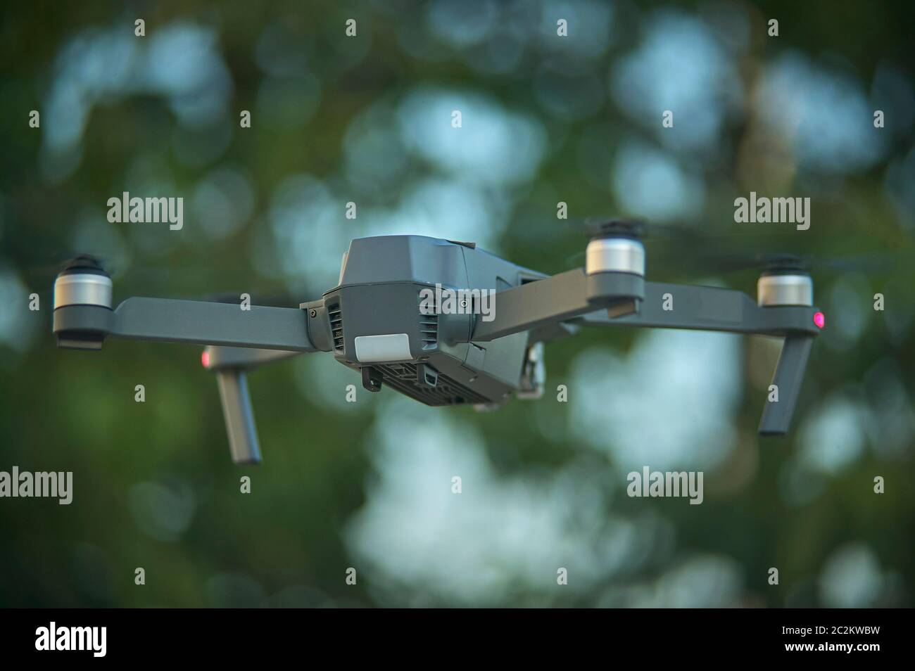 The latest generation drone resumed while flying in the air with the ...