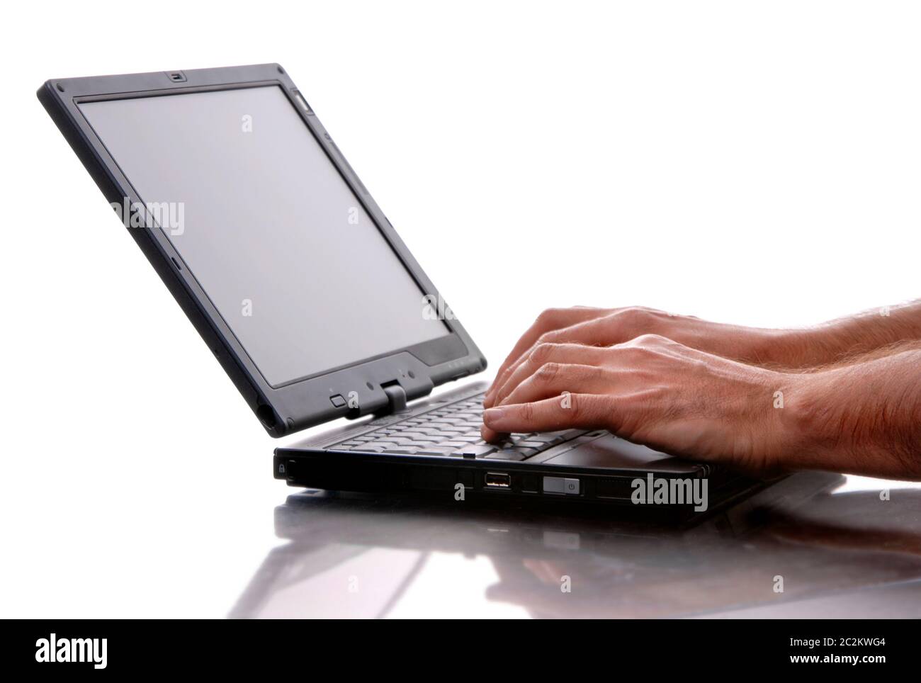 a personal computer isolated on white background Stock Photo - Alamy