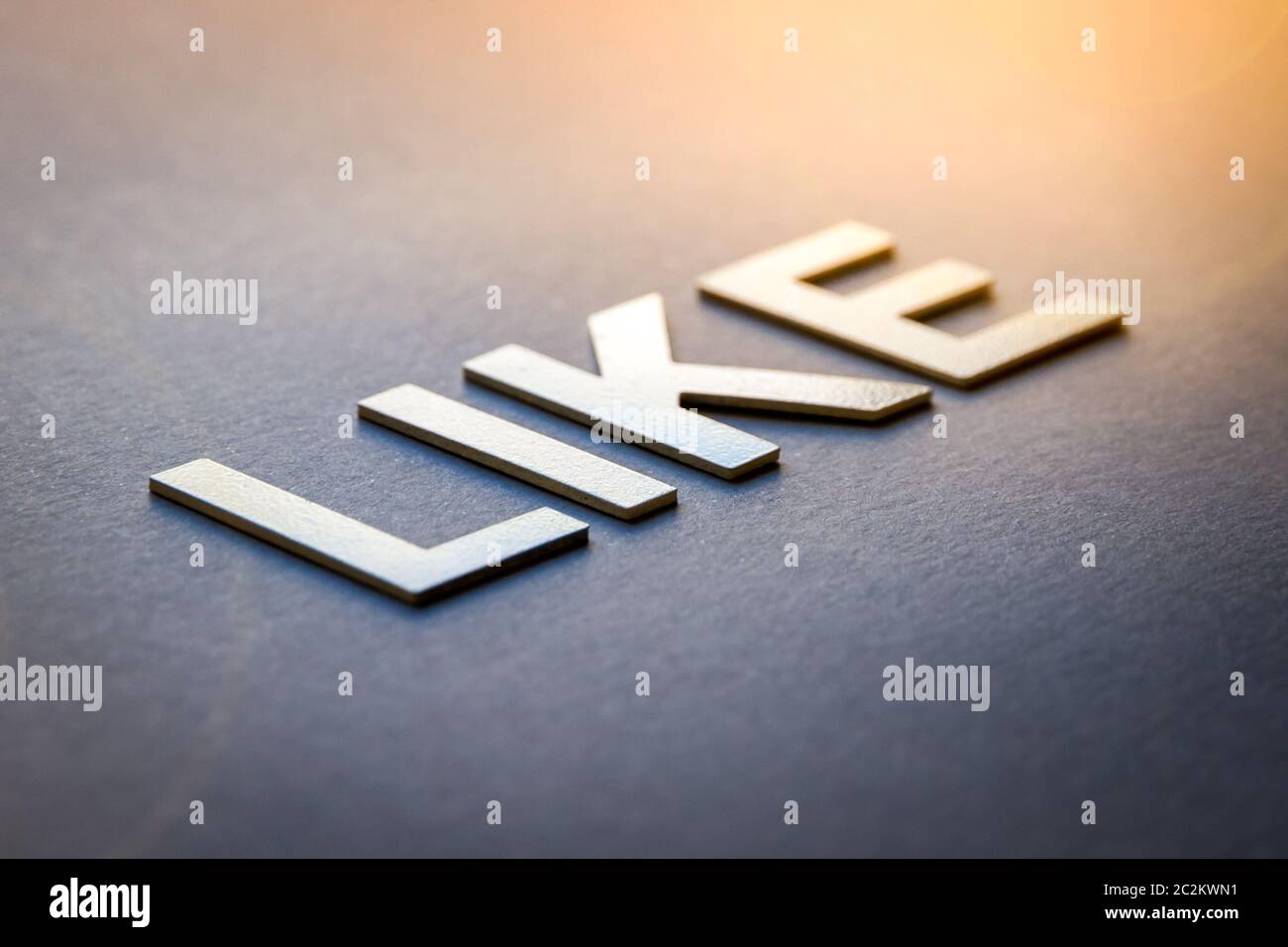 Word like written with white solid letters on a board Stock Photo - Alamy