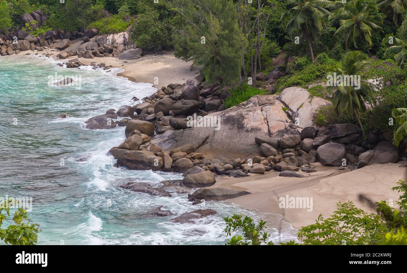 Anse Major beach on Mahe Seychelles Stock Photo - Alamy