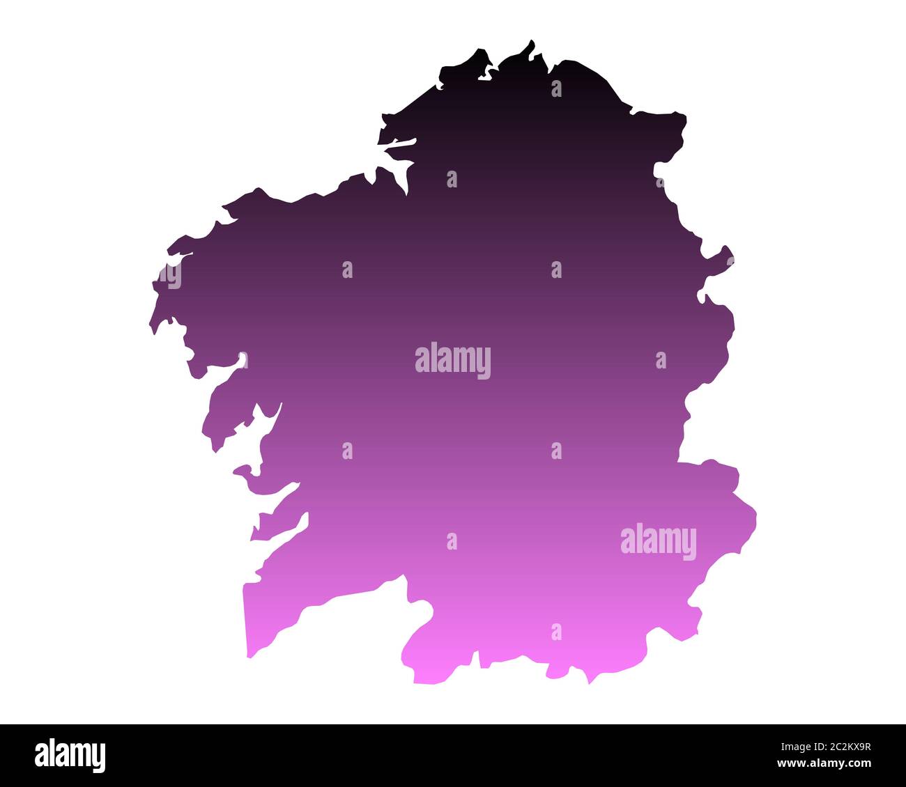 Map of Galicia Stock Photo - Alamy