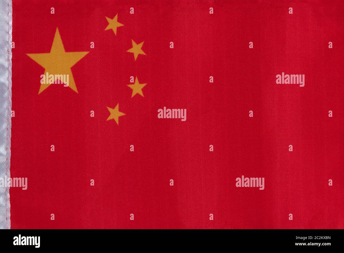 Traditional China national flag with decorative trim Stock Photo - Alamy