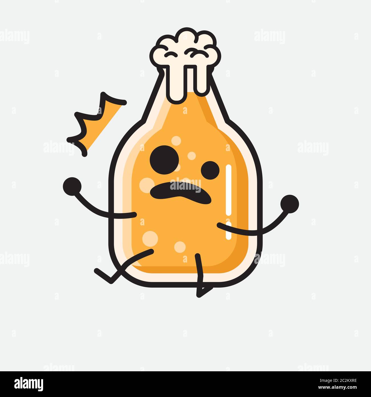 An illustration of Cute Beer Mascot Vector Character in Flat Design ...