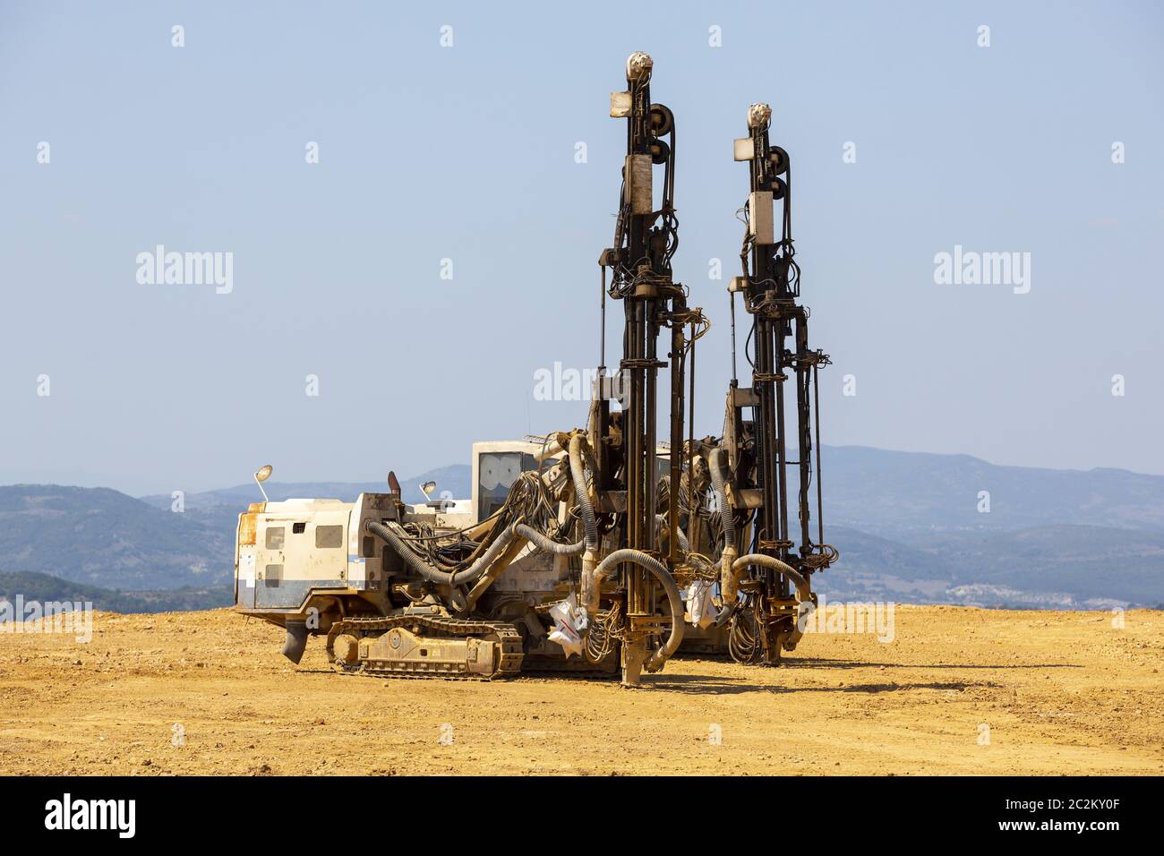 Gold mine quarry opencast excavators Stock Photo - Alamy