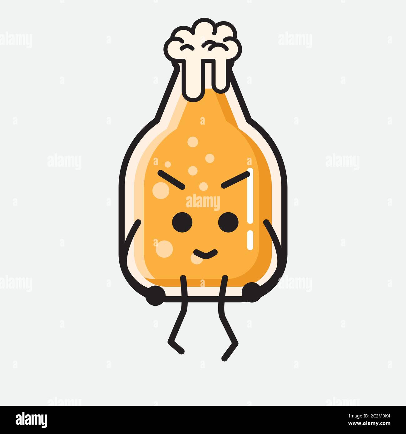 An illustration of Cute Beer Mascot Vector Character in Flat Design ...