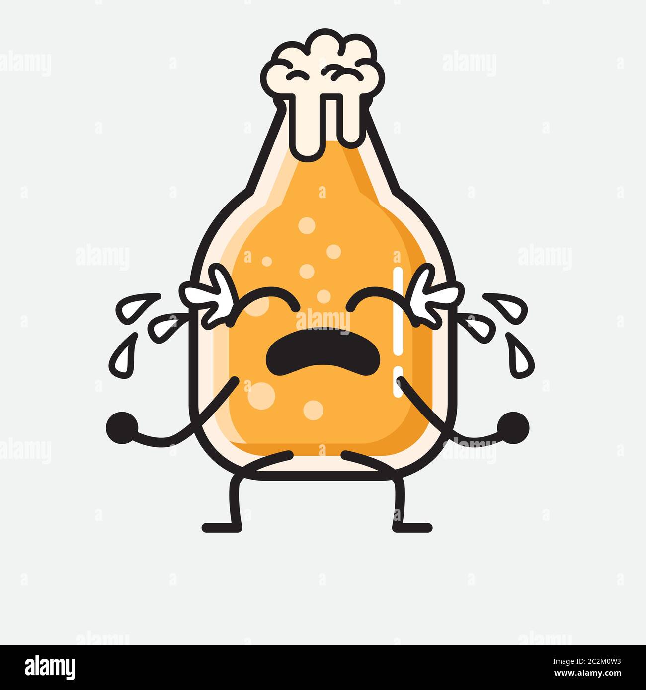 An illustration of Cute Beer Mascot Vector Character in Flat Design ...