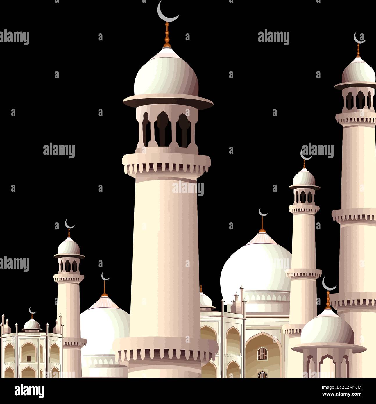 islamic mosque muslim architecture ramadan arabic illustration ...