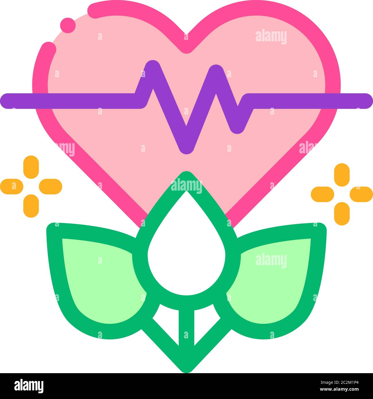 plant for restoration of heart icon vector outline illustration Stock ...