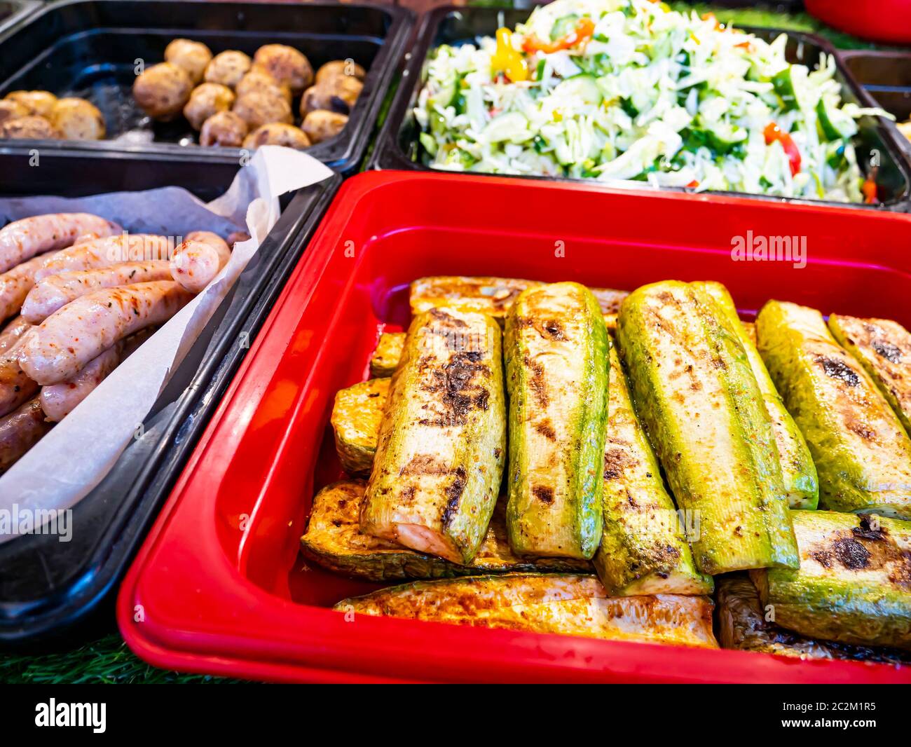 Fried zucchini in the cafe menu. Food photo Stock Photo - Alamy