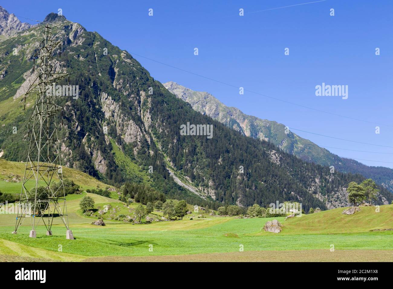 Alpine mountains landscape, in switzerland Stock Photo - Alamy