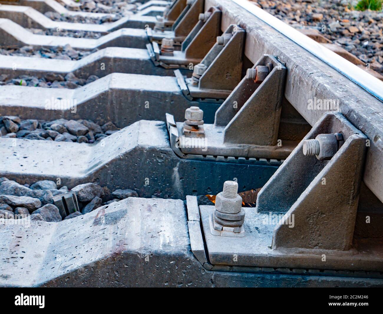 Railway rails for the movement of trains. Railway. Transport Stock ...