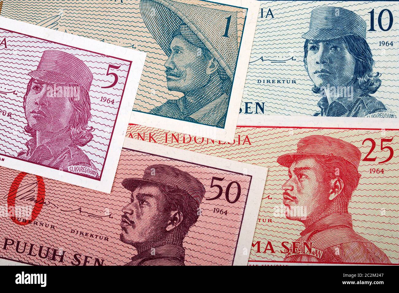Old Indonesian money a background Stock Photo - Alamy