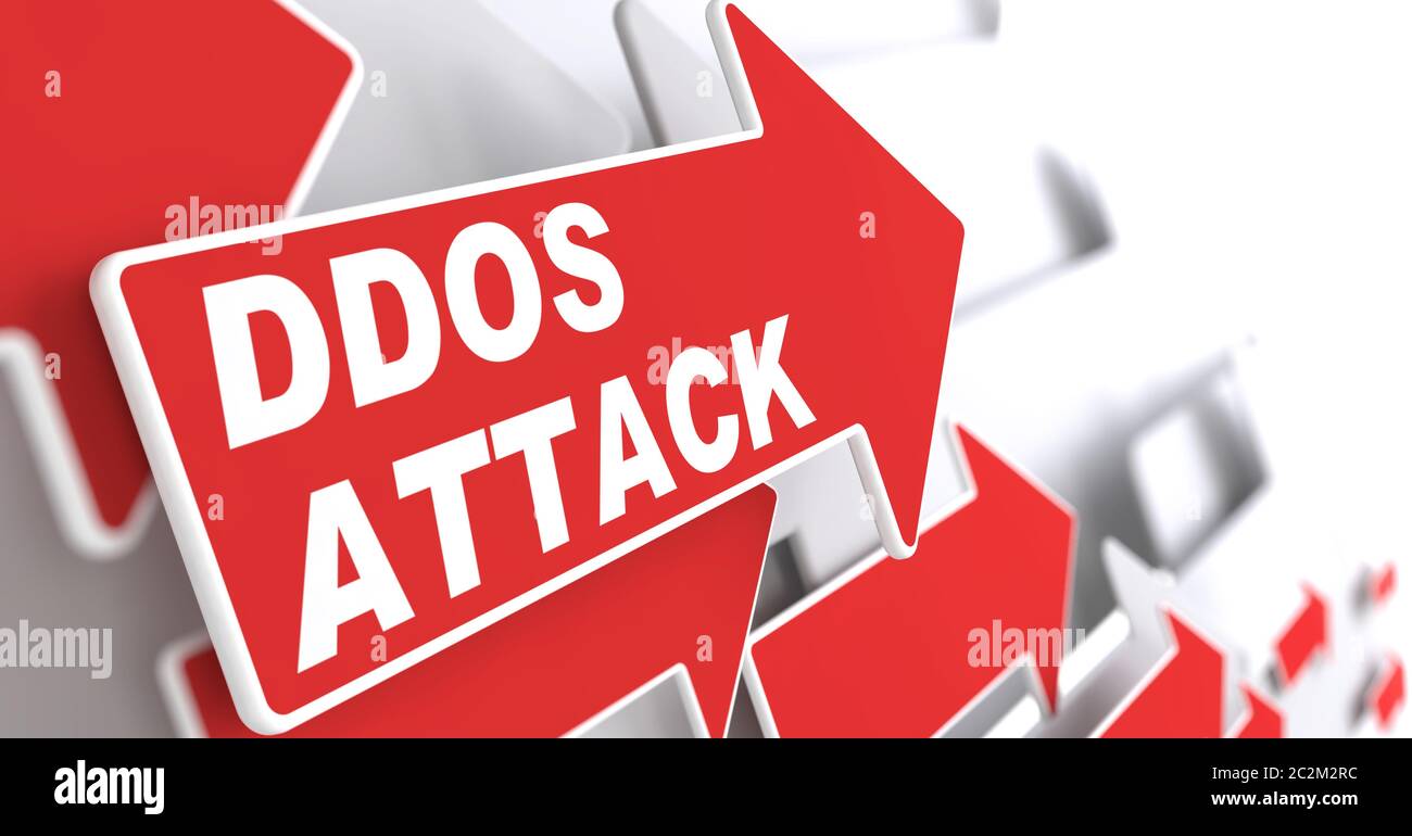 DDOS Attack. Information Concept. Red Arrow with "DDOS Attack" slogan ...