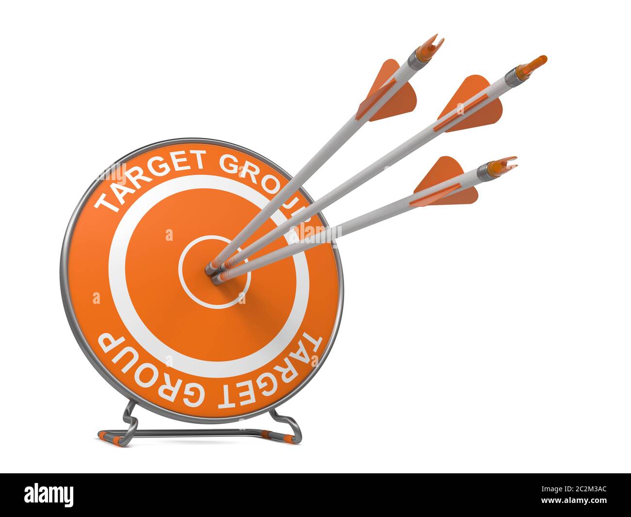 Target Group - Business Background. Three Arrows Hitting the Center of ...