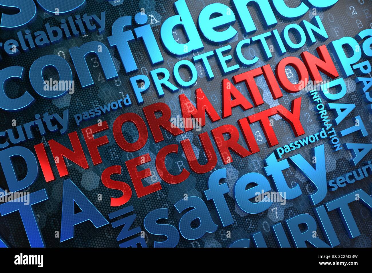 Information Security - Wordcloud Concept. The Word in Red Color ...