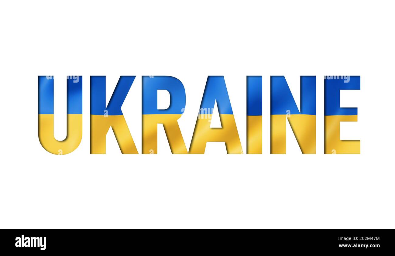 ukrainian flag text font. ukraine symbol background Stock Photo - Alamy