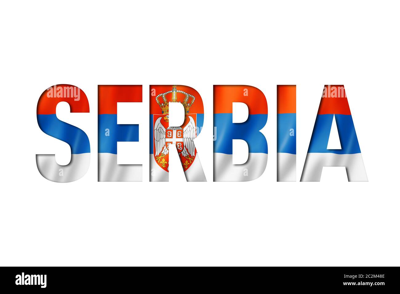 serbian flag text font. serbia symbol background Stock Photo - Alamy