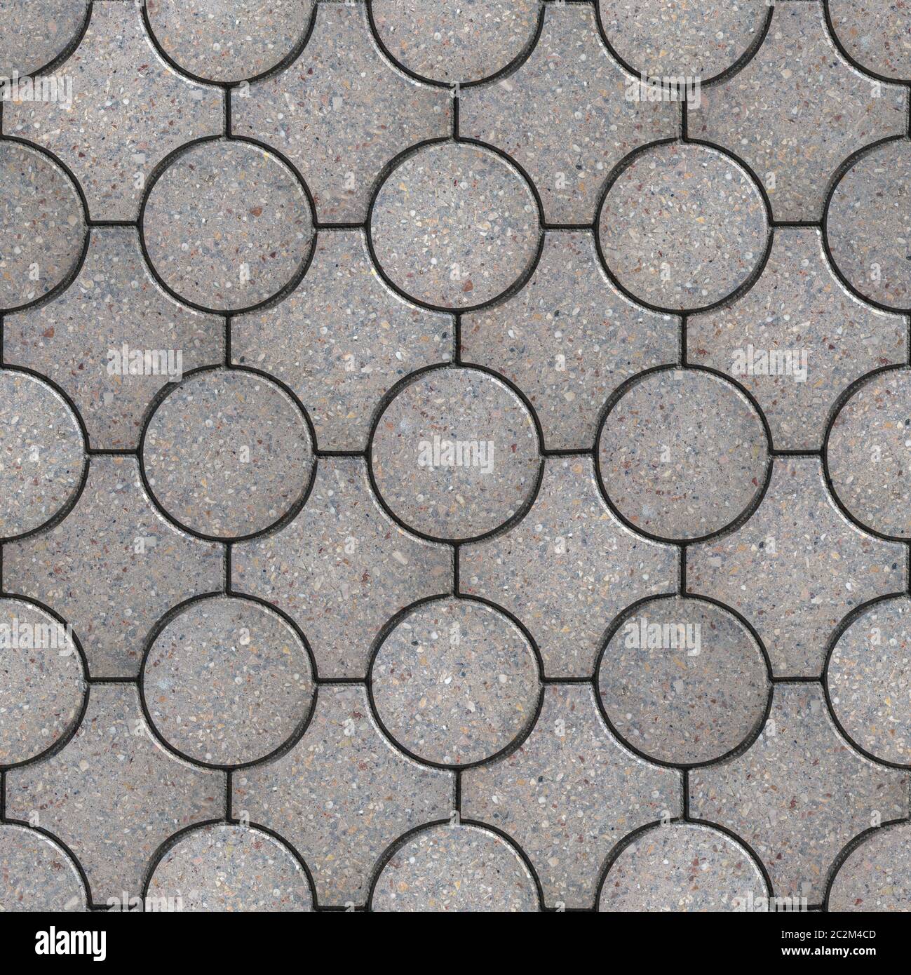 Gray Round and Truncated Square Paving Slabs. Seamless Tileable Texture ...