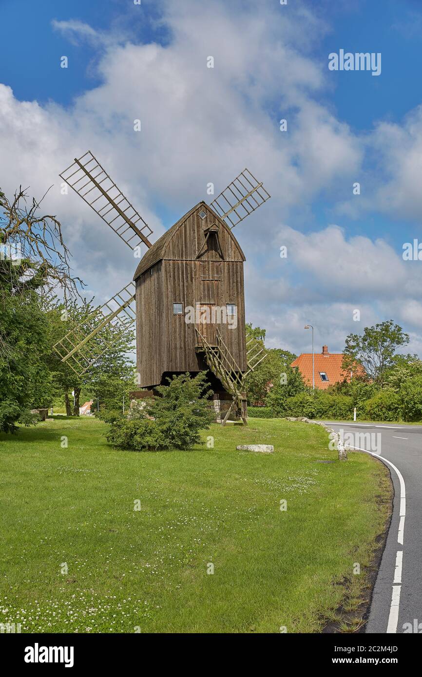 Old wind turbine built in hi-res stock photography and images - Alamy