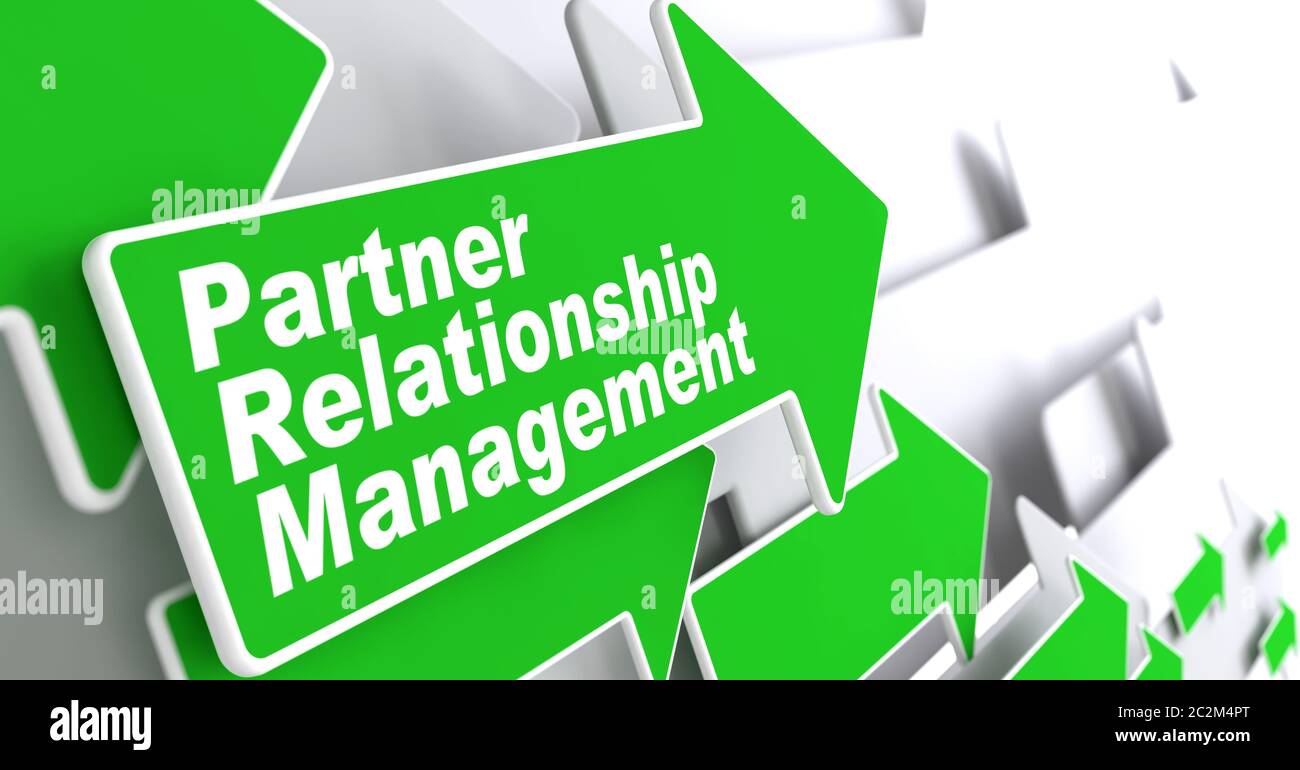 Partner Relationship Management Concept. Green Arrow with "Partner ...