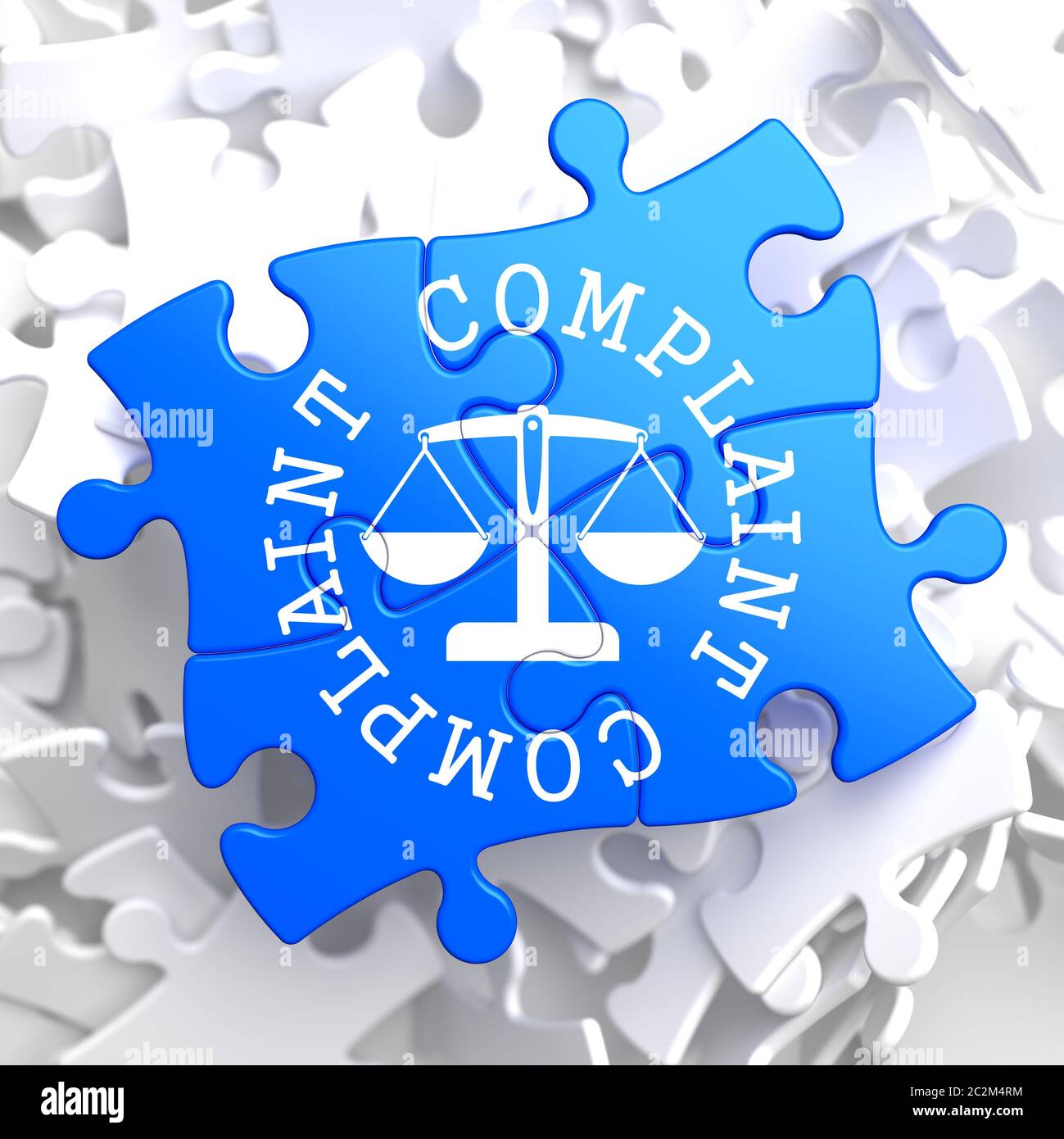 Complaint Word Written Arround Icon of Scales in Balance, Located on ...