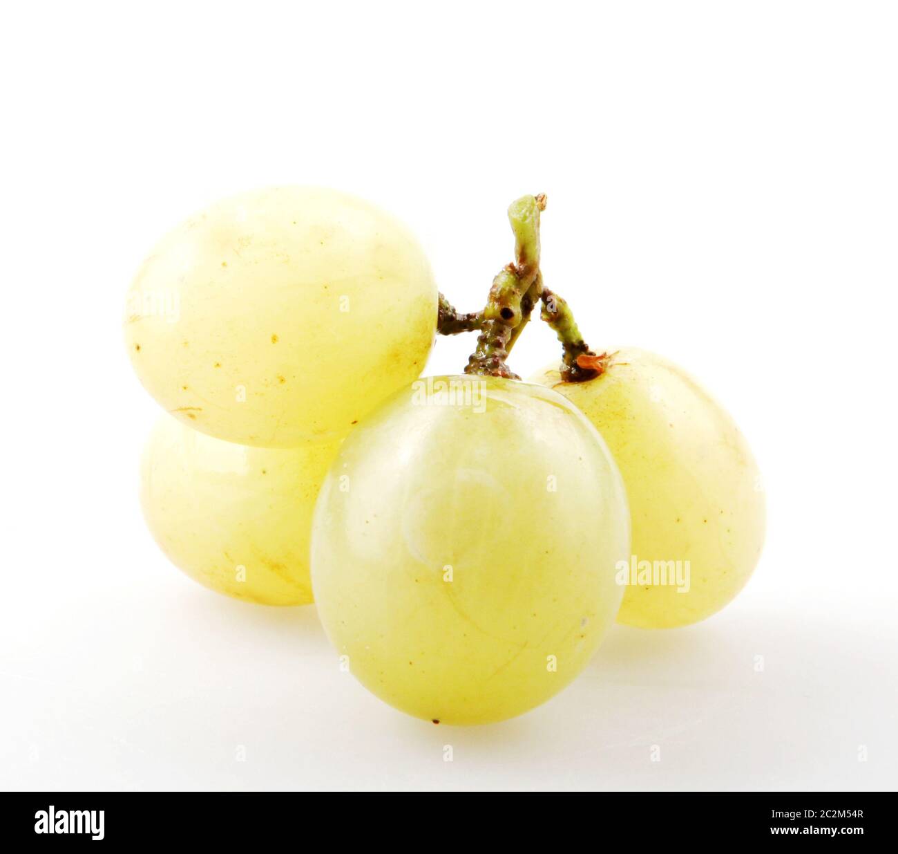 White table grapes against white background Stock Photo - Alamy