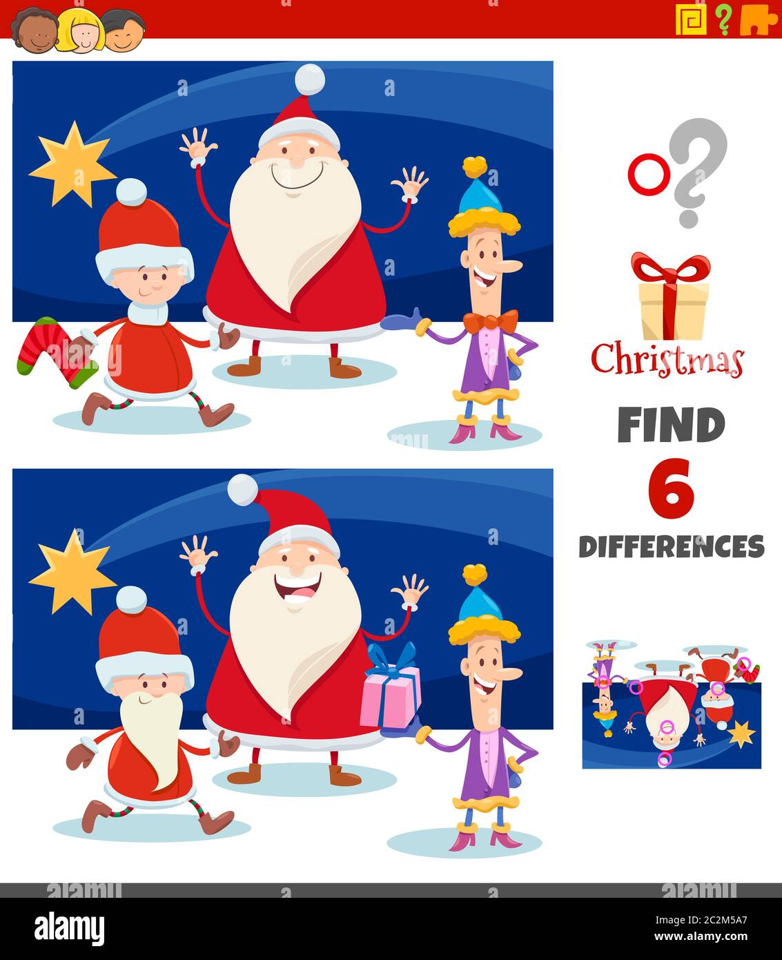 Christmas differences game kids hi-res stock photography and images - Alamy