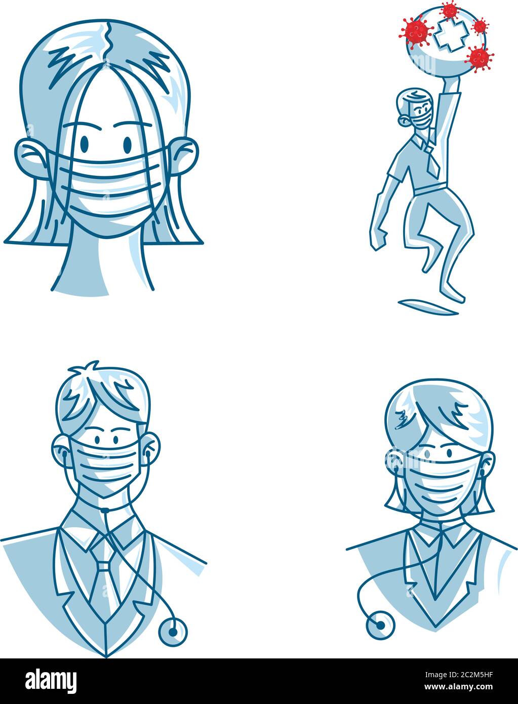 Mask Protection Health Care Vector Set Stock Vector Image & Art - Alamy