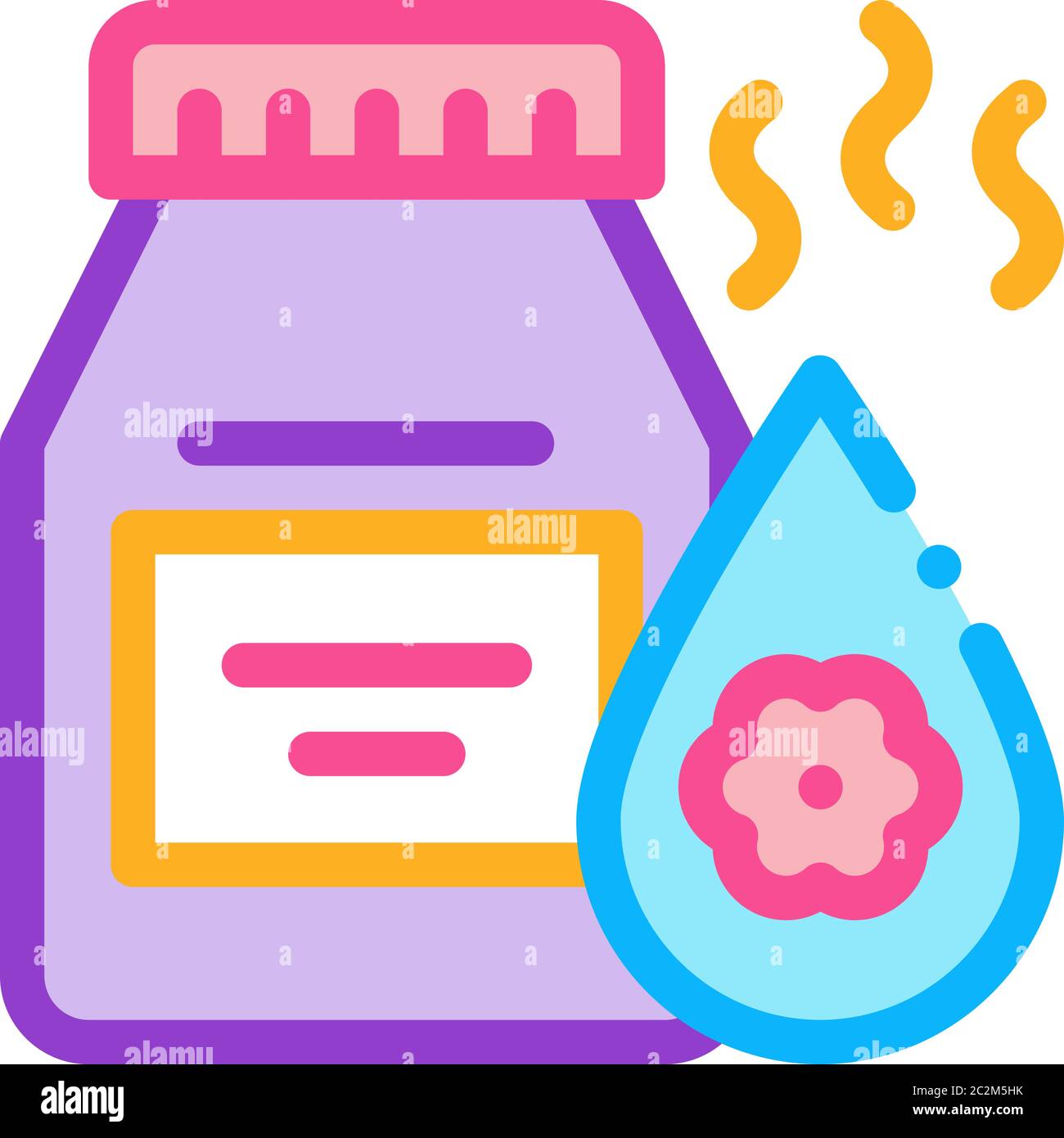 floral elixir bottle icon vector outline illustration Stock Vector ...