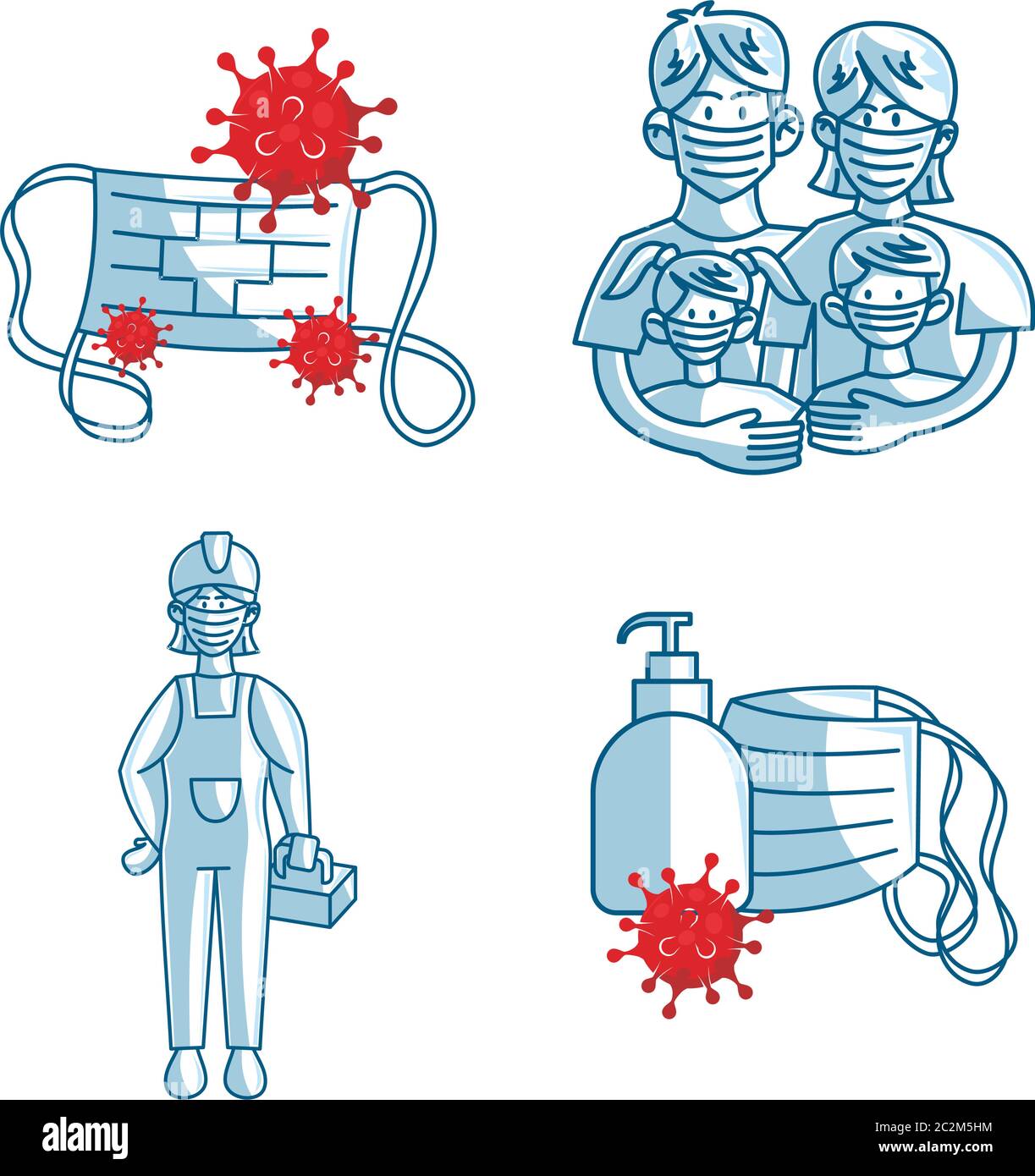 Mask Protection Health Care Illustration Vector Stock Vector Image ...