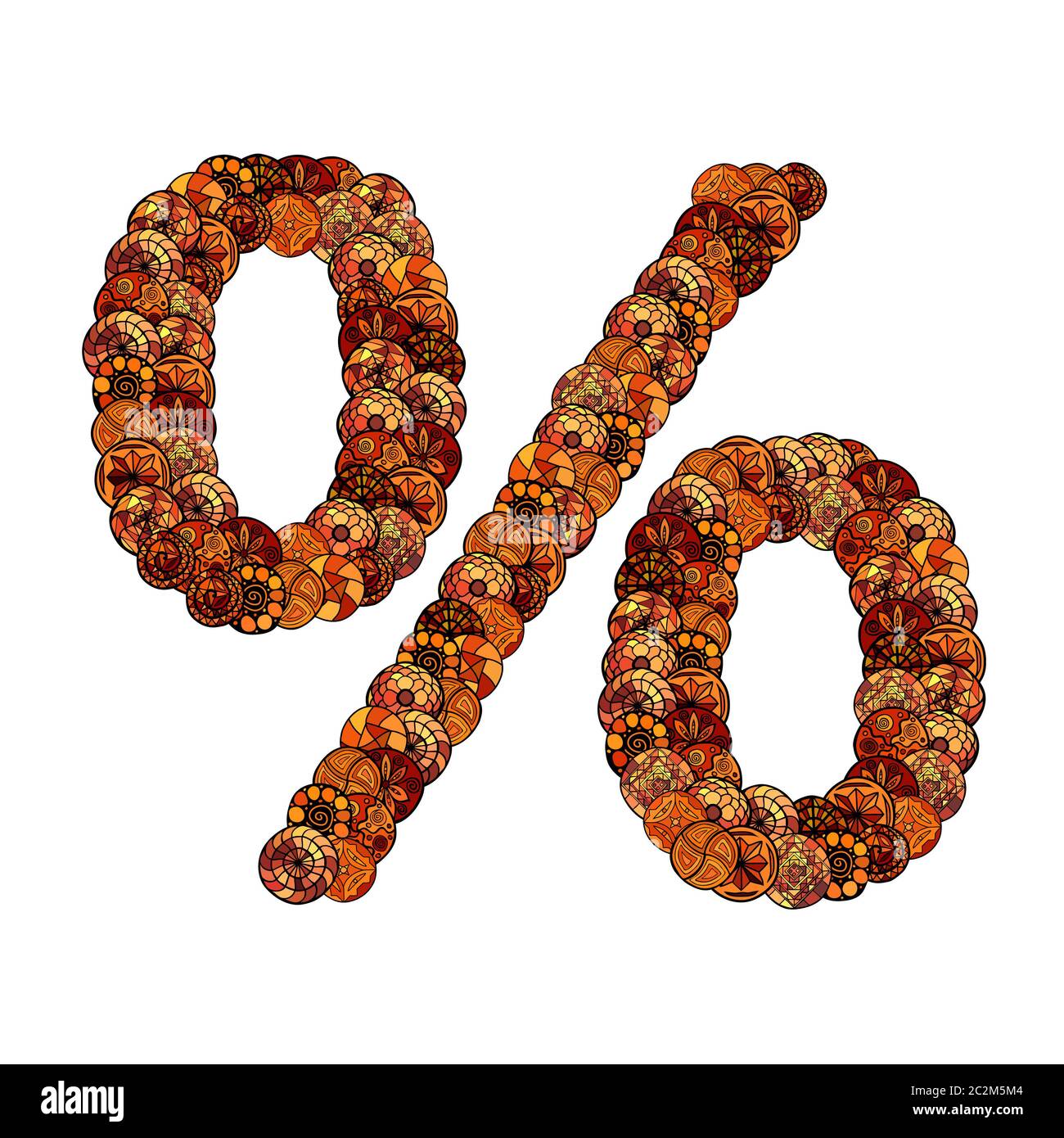 abstract font, made of ethnic elements - percent sign Stock Photo - Alamy