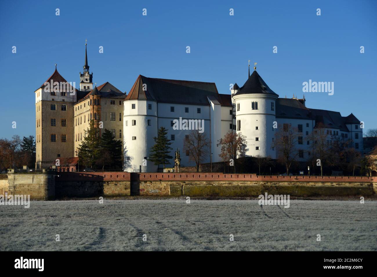 castle torgau on the elbe river Stock Photo - Alamy