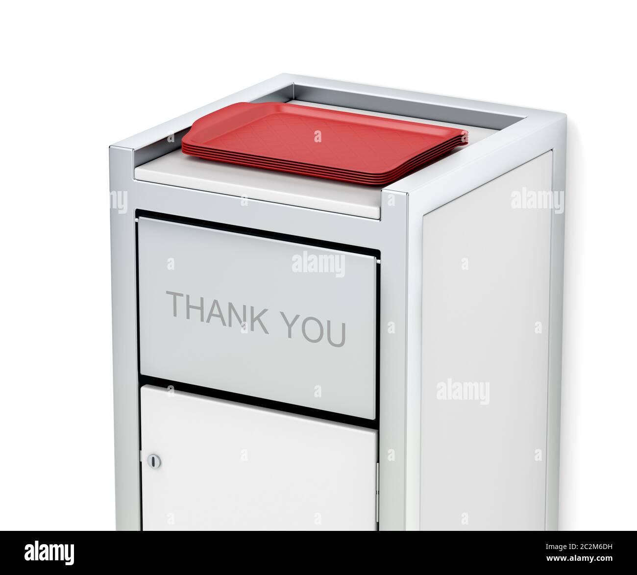 Garbage can for fast food restaurants and cafes Stock Photo - Alamy