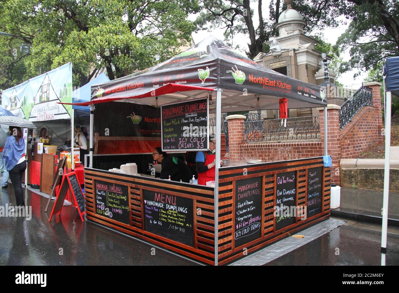 A food stall selling hand made dumplings on Glebe Point Road at the ...