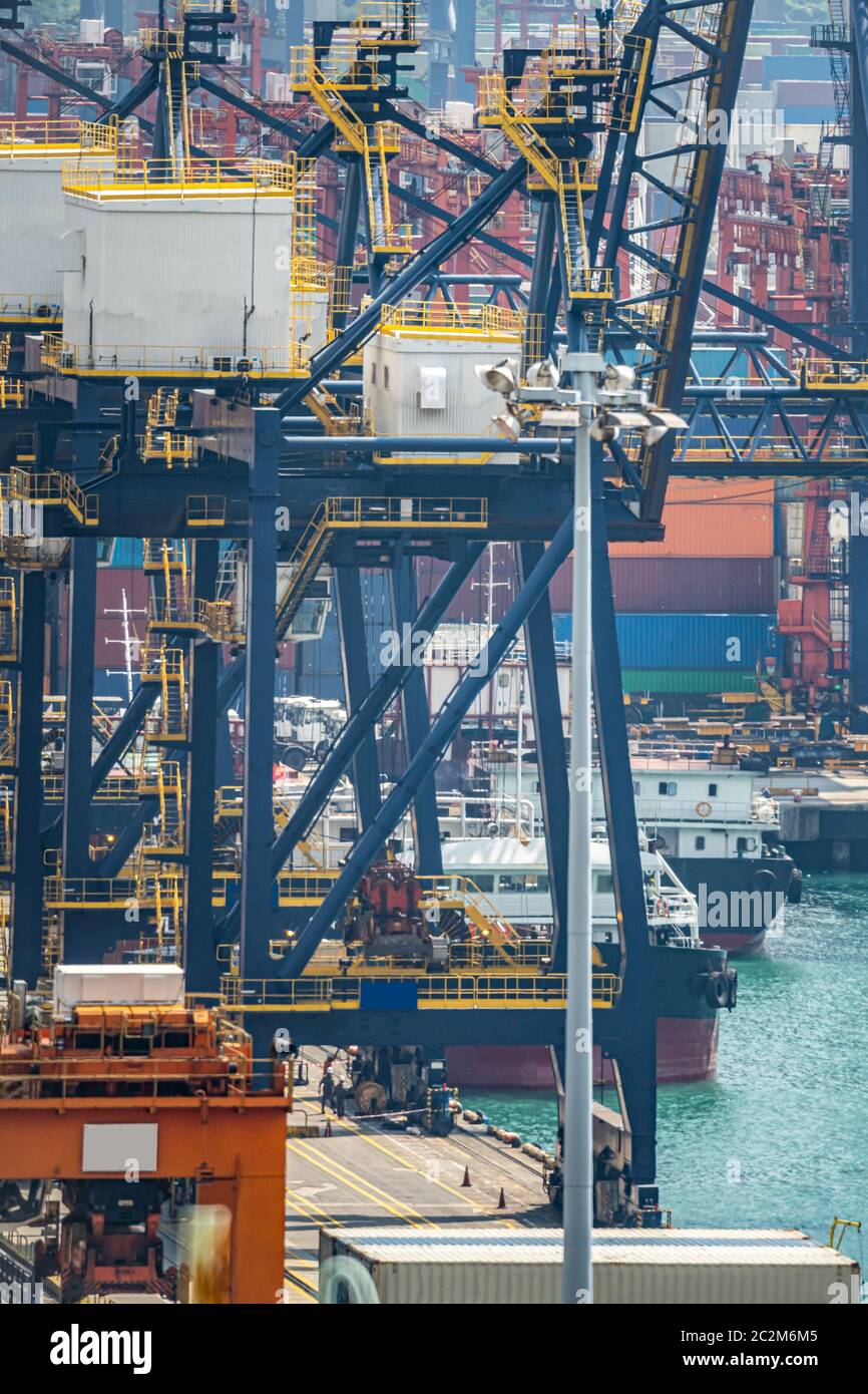 Hong Kong Port Working Stock Photo - Alamy
