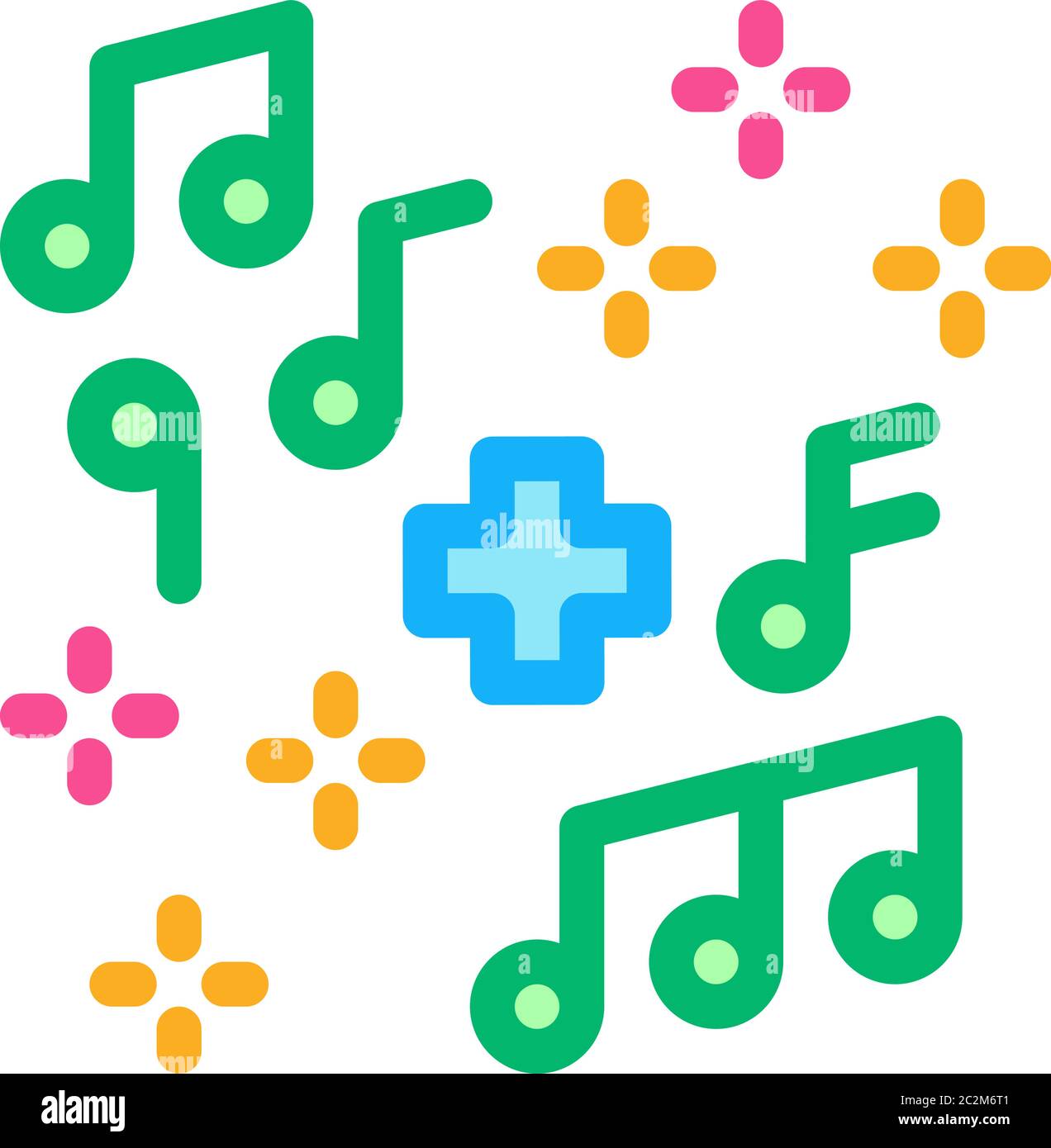 healing music icon vector outline illustration Stock Vector Image & Art ...