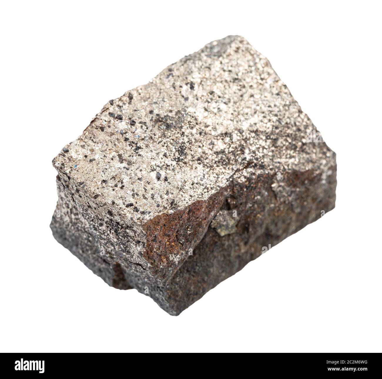 closeup of sample of natural mineral from geological collection ...