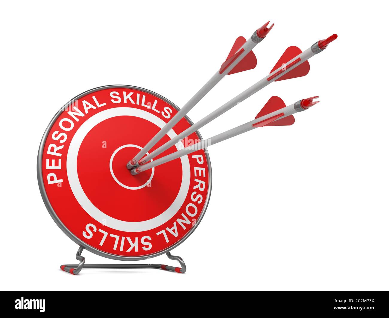Personal Skills - Business Concept. Three Arrows Hitting the Center of ...