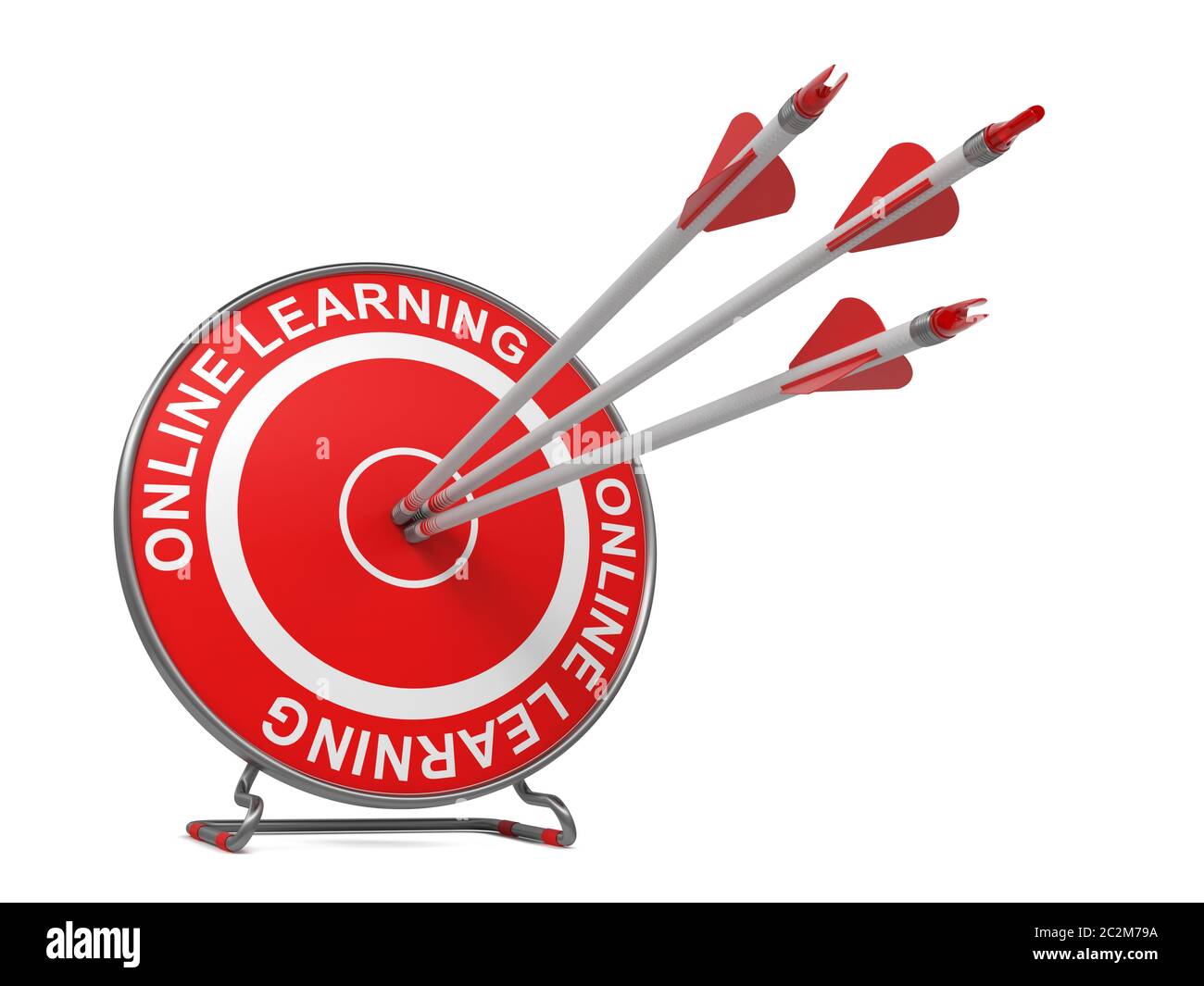 Distance Learning - Education Concept. Three Arrows Hitting the Center ...