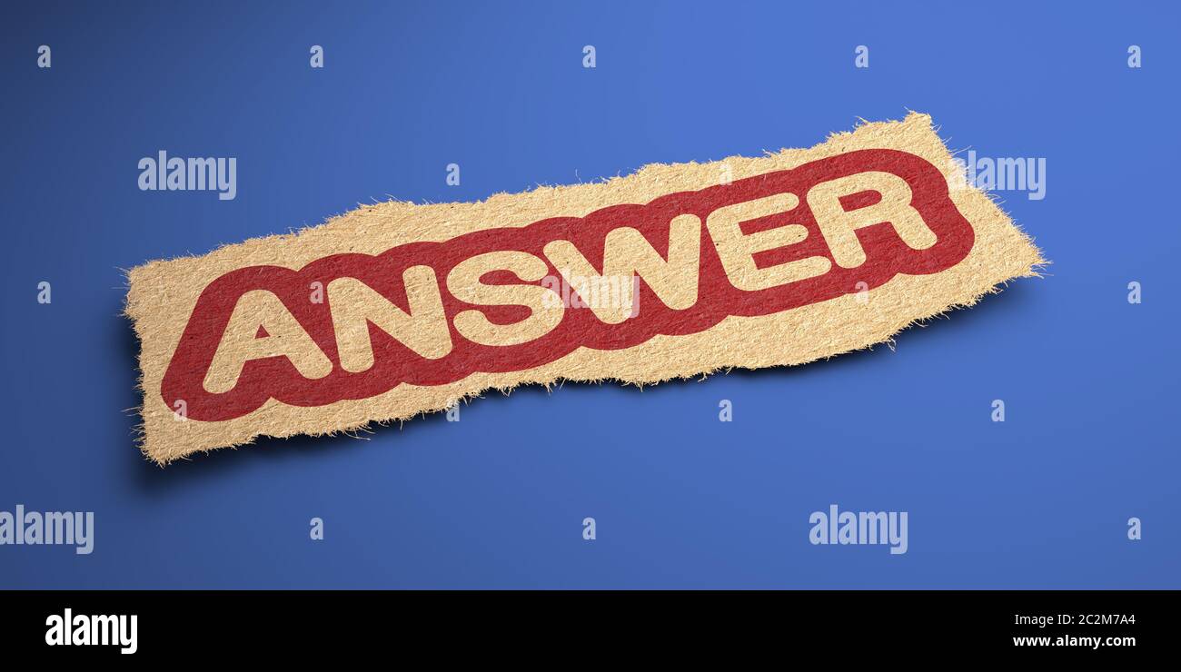 Answer Word of Rough Paper, Circled in Red, on the Inclined Blue ...