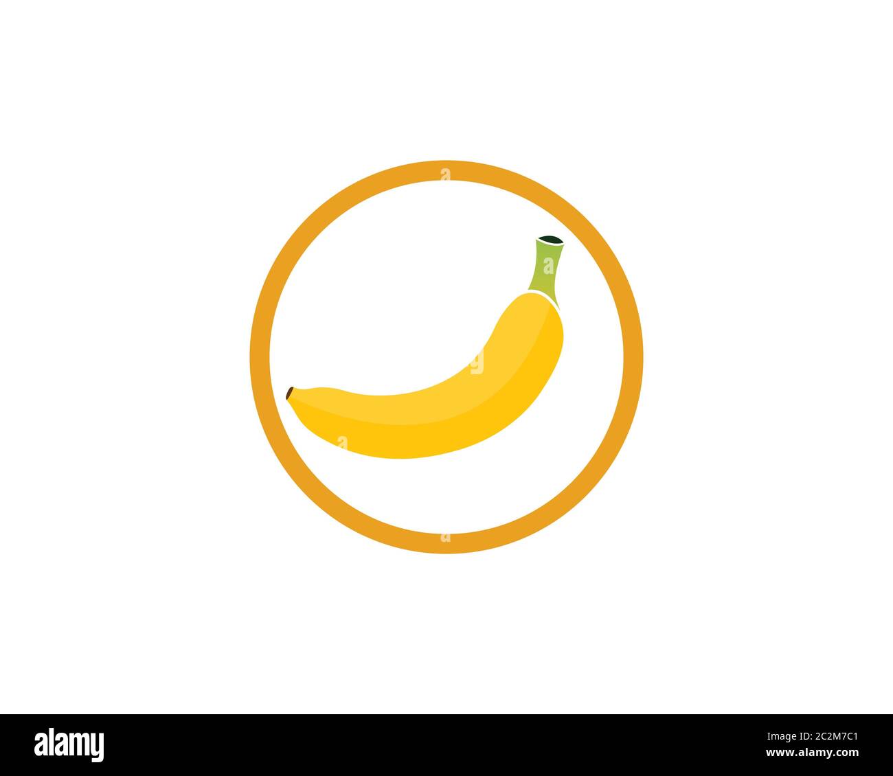 Banana logo vector illustration design Stock Photo - Alamy