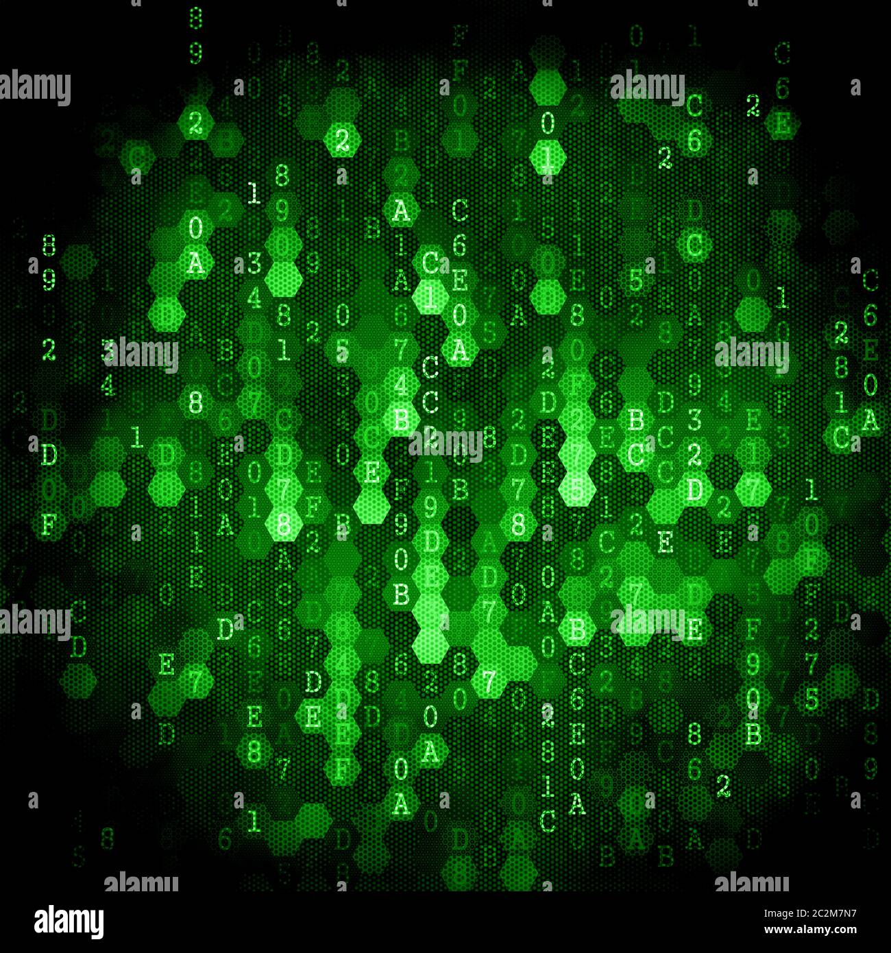 Digital Background. Pixelated Series Of Numbers Of Light Green Color ...