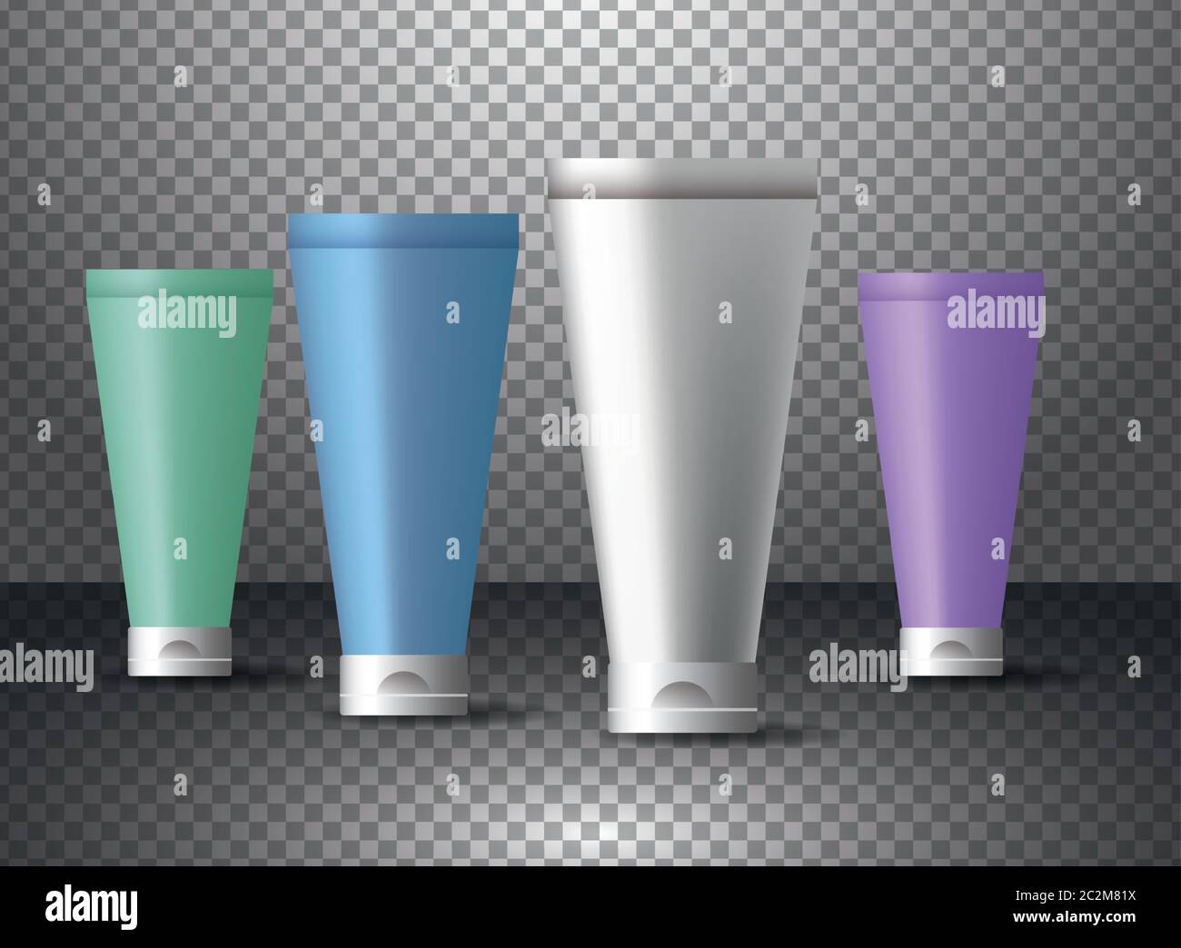 set of plastic tubs products vector illustration design Stock Vector ...